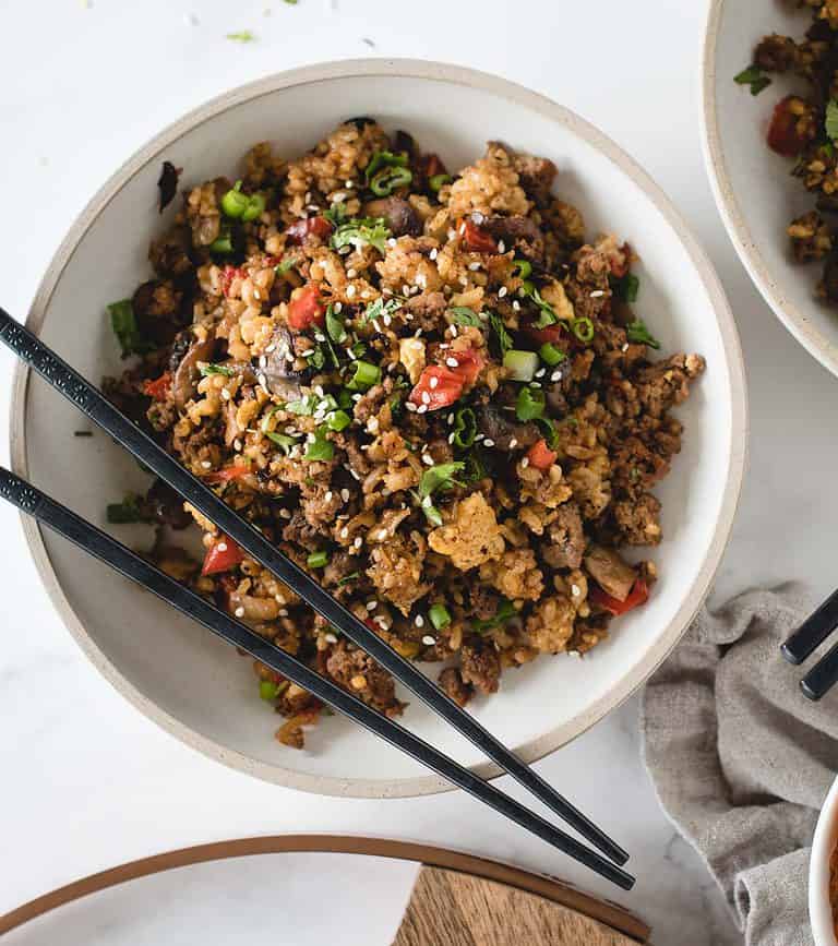 Gochujang Korean Fried Rice - Feasting not Fasting