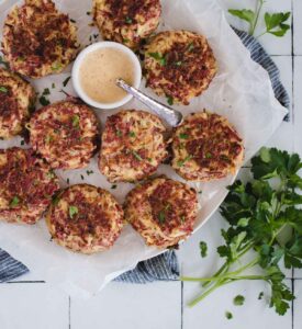 Corned Beef Fritters - Feasting not Fasting